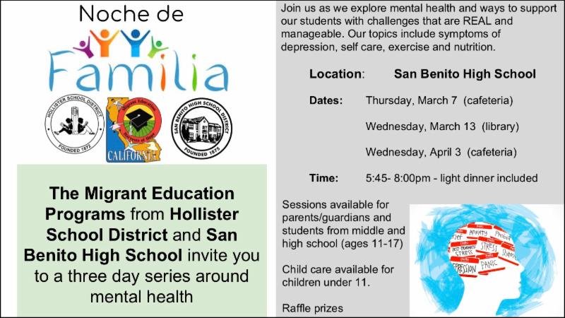 Schools' migrant programs offering mental health workshops | San Benito ...